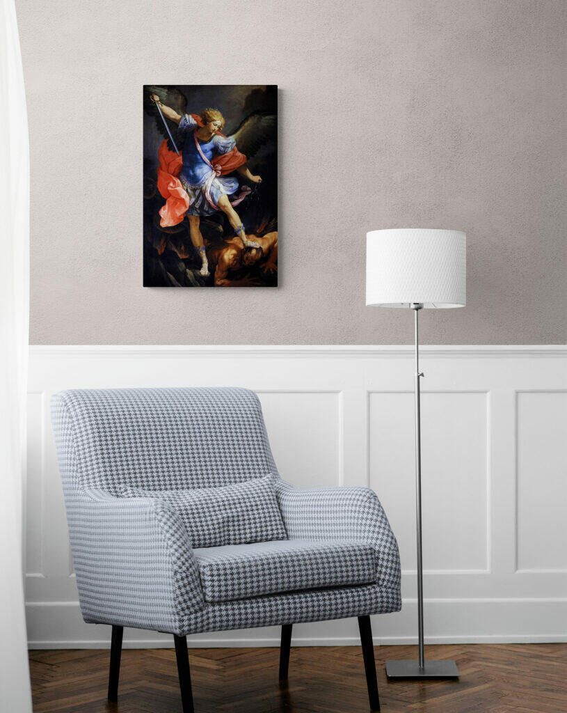 The Archangel Michael Defeating Satan, by Guido Reni - Catholic-Art.com